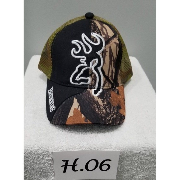 Browning | Accessories | H06 Browning Camoblack Mesh Snapback Cap Hat ...